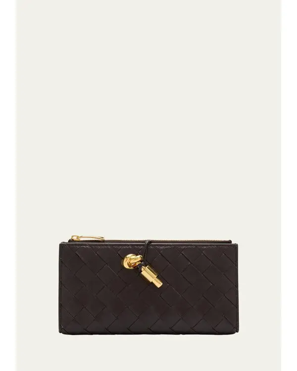 Bottega Veneta Andiamo Leather Long Wallet