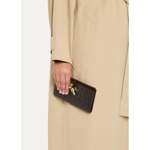 Bottega Veneta Andiamo Leather Long Wallet