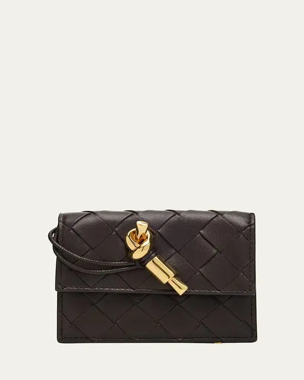 Bottega Veneta Andiamo Slim Leather Card Case - Fondant