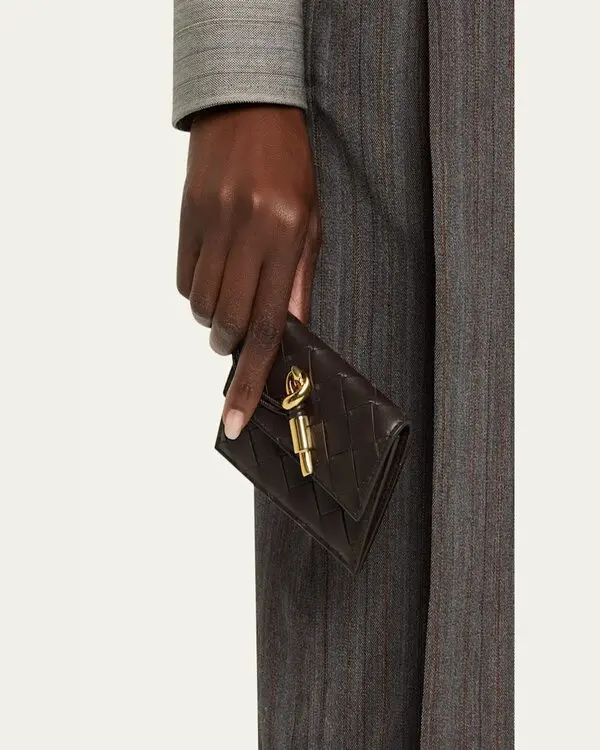 Bottega Veneta Andiamo Slim Leather Card Case - Fondant