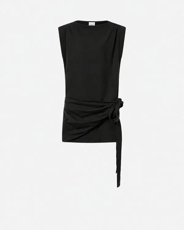 Isabel Marant Étoile Marielle Draped Cotton Jersey Dress - Black