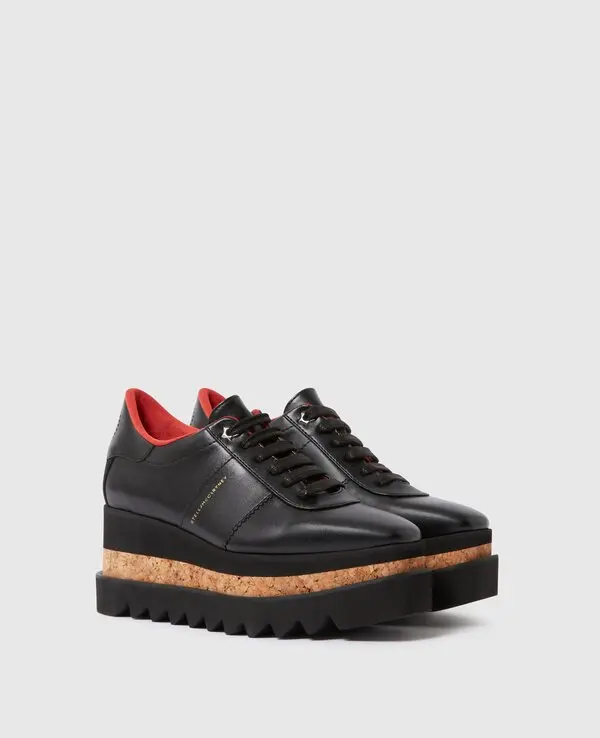 Stella McCartney Sneak-elyse Platform Lace-up Sneakers - Black