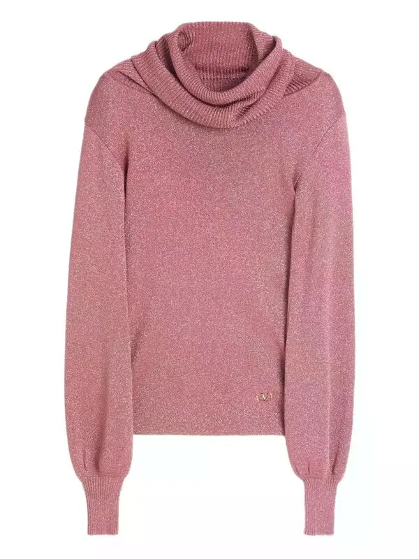 Valentino Garavani Cowl-neck Glittery Sweater