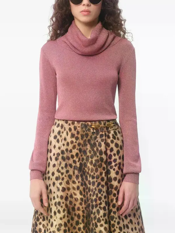 Valentino Garavani Cowl-neck Glittery Sweater