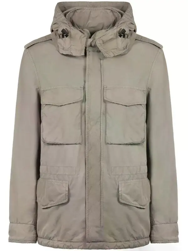 Aspesi Multi-pocket Hooded Jacket - Neutrals