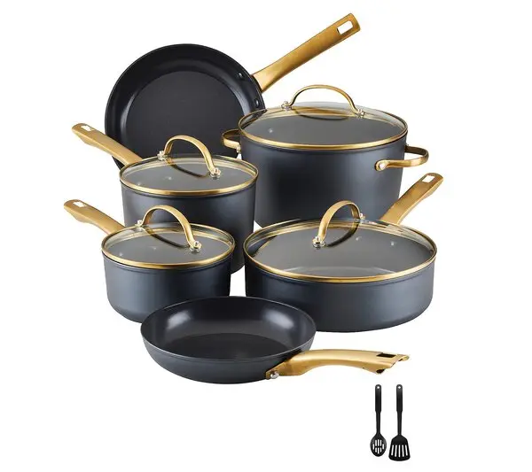 FARBERWARE Forged Induction Ceramic Nonstick Co Okware 12pc Set - One-color