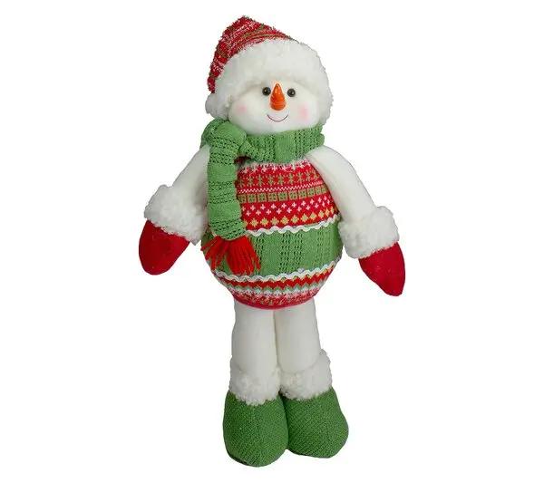 NORTHLIGHT 17.5' Jolly Plush Snowman Christmas Igure - One-color