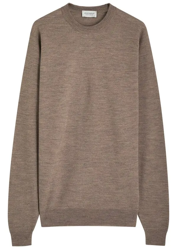 John Smedley Textured Fine-knit Wool Jumper