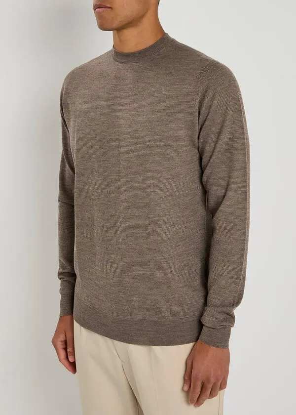 John Smedley Textured Fine-knit Wool Jumper