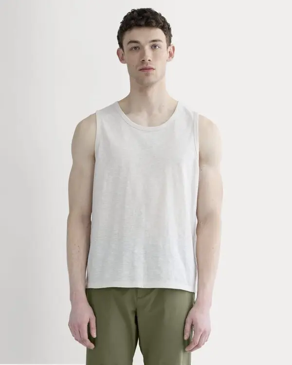 Everlane Rec Performance Tank Top - Heathered Oat
