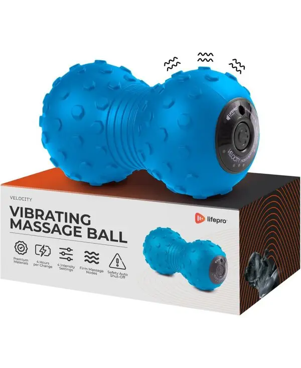 LIFEPRO 4-speed Vibrating Massage Ball – Compact Peanut Foam Roller For Deep Tissue Massage - No Color