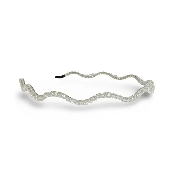 HEADBANDS OF HOPE Wavy Beaded Headband - White