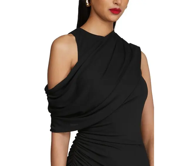 Halston Gabrielle Matte Jersey Midi Dress