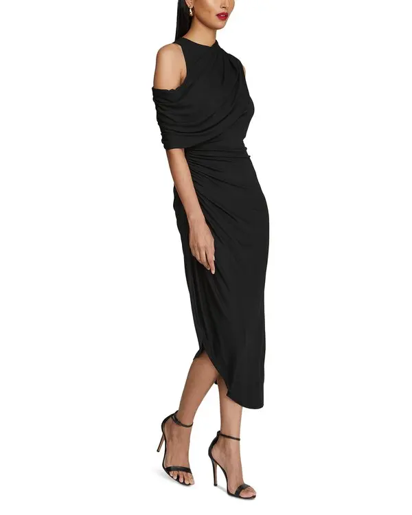 Halston Gabrielle Matte Jersey Midi Dress