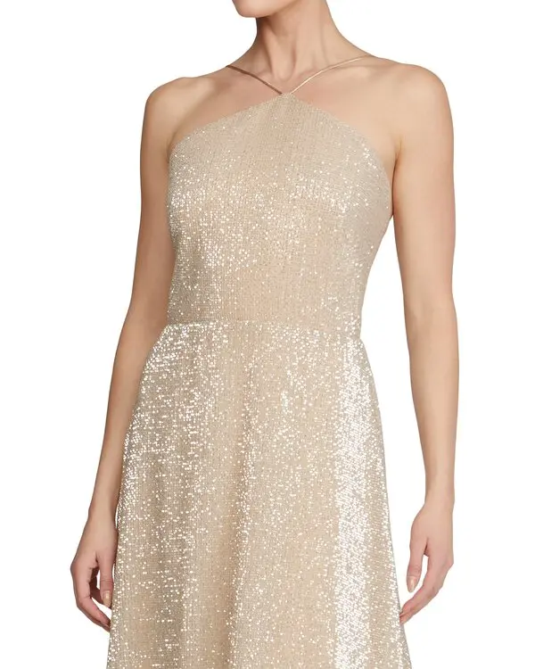 Halston Denise Sequin Midi Dress
