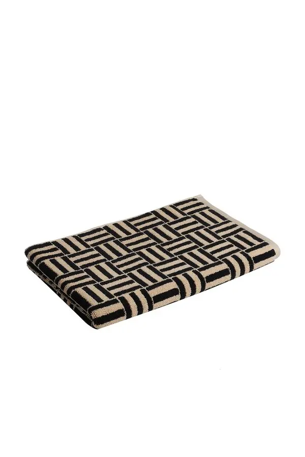BAINA Saroma Bath Mat In Black - Sand & Noir