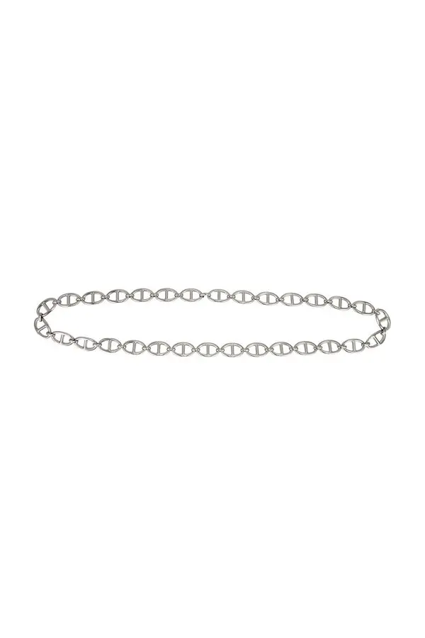 FRAME Open Link Metallic Chain Belt - Silver
