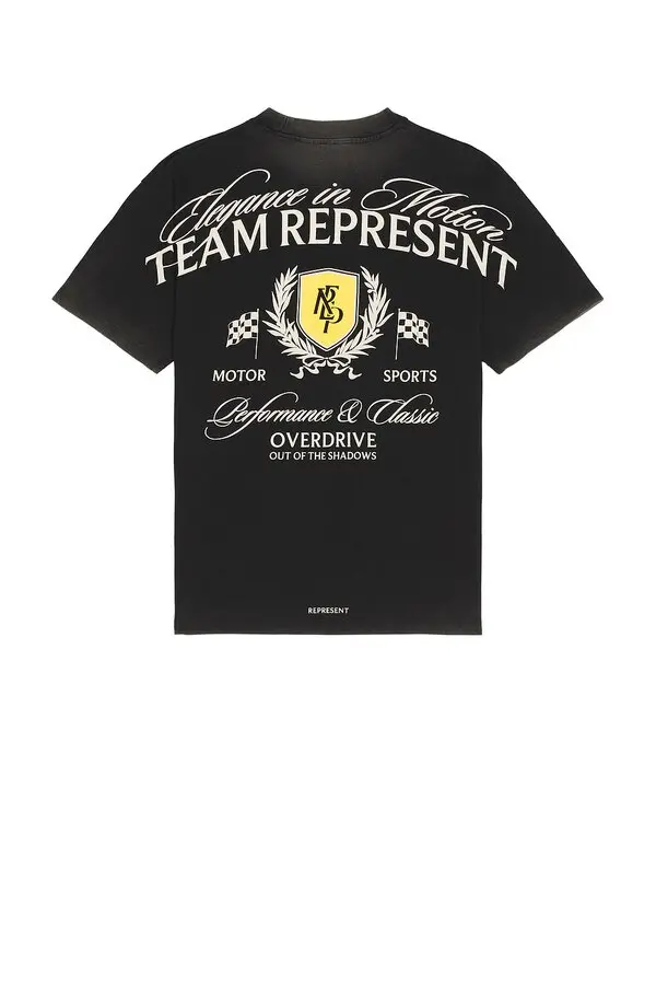 REPRESENT Crest Tee In White - Vintage Black