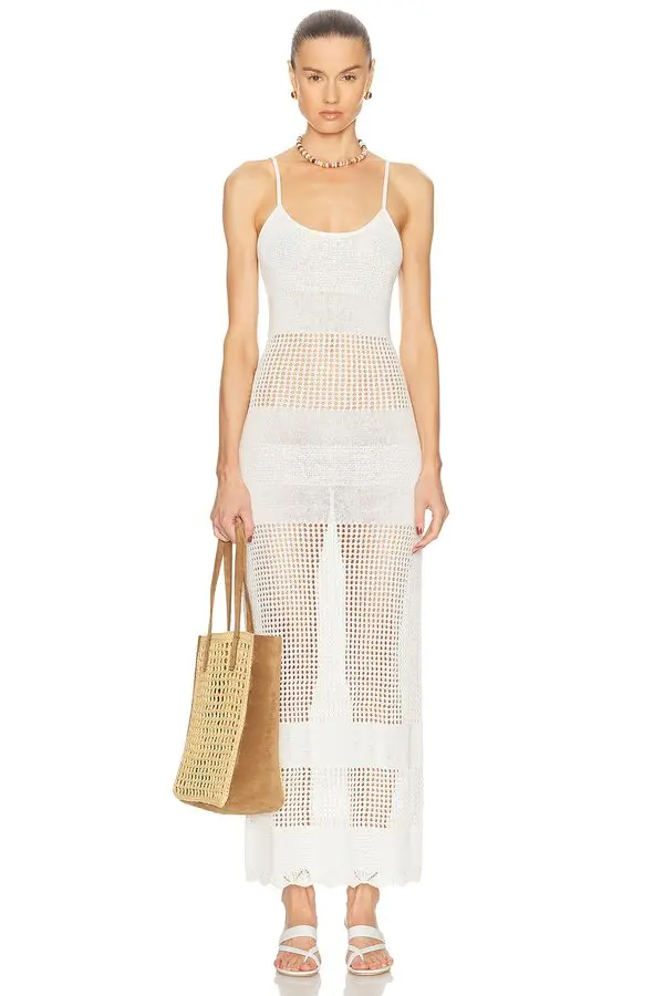 Solid & Striped The Felice Crochet Dress - Brule