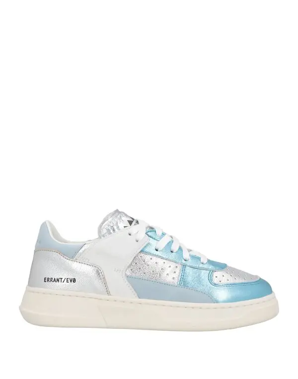 RUN OF Light Leather Low-top Sneakers - Blue
