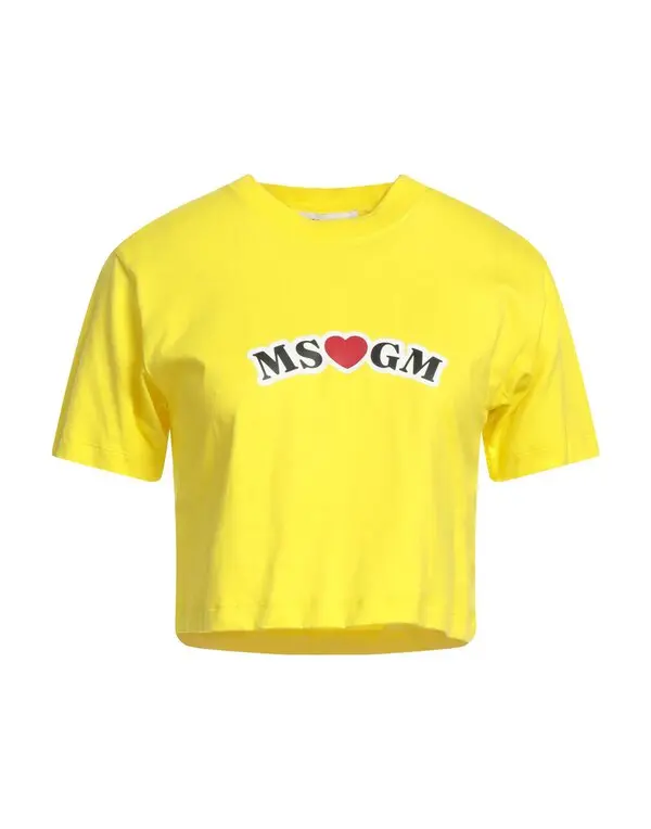 MSGM Cotton Jersey T-shirt - Yellow
