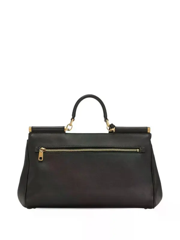 Dolce & Gabbana Medium Sicily Logo-plaque Tote Bag - Black