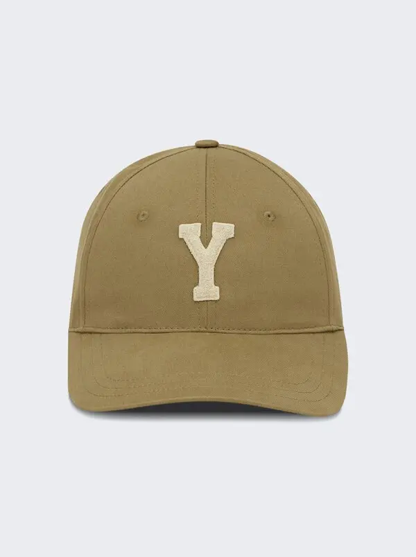 Saint Laurent College Y Cap - Khaki And Ivory