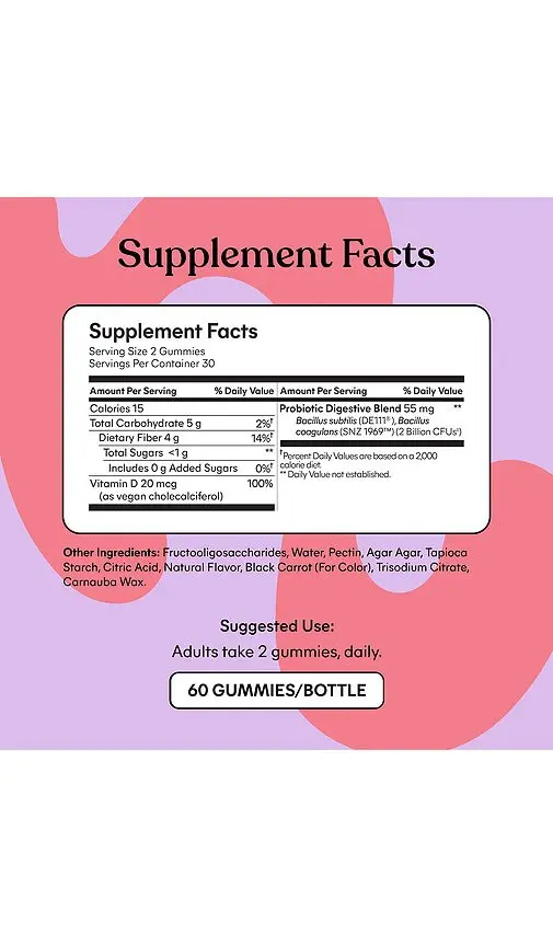 LEMME Fiber & Probiotic Gummies - N,a