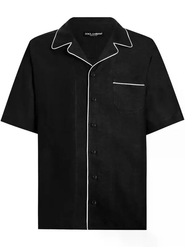 Dolce & Gabbana Linen-silk Shirt - Black