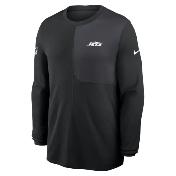 Nike New York Jets Sideline Coach Dri-fit Nfl Long-sleeve Top - Black