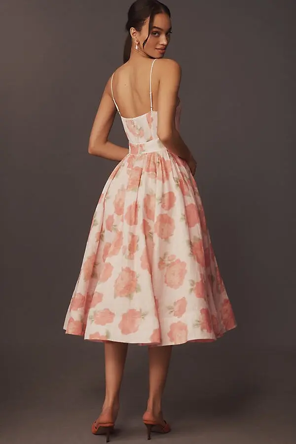 Sophie Linen Fit & Flare Midi Dress