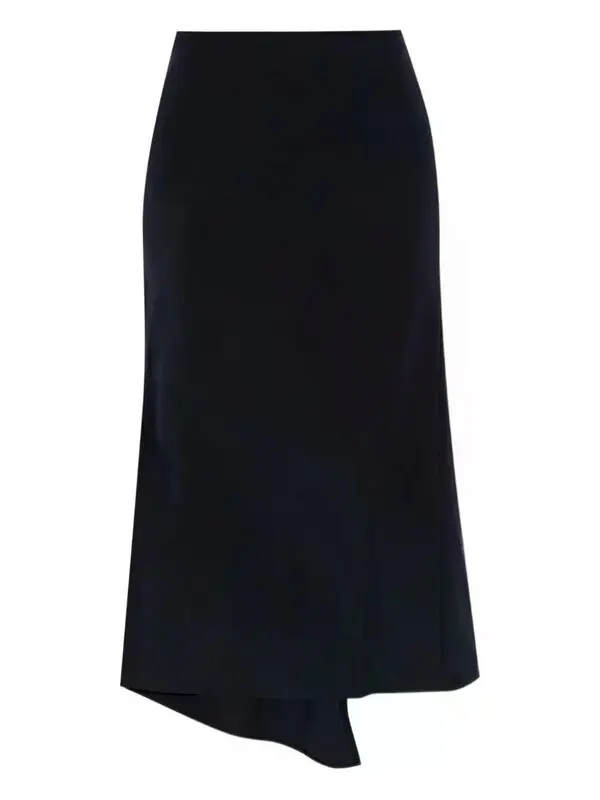 Victoria Beckham Asymmetric-hem Midi Skirt - Black