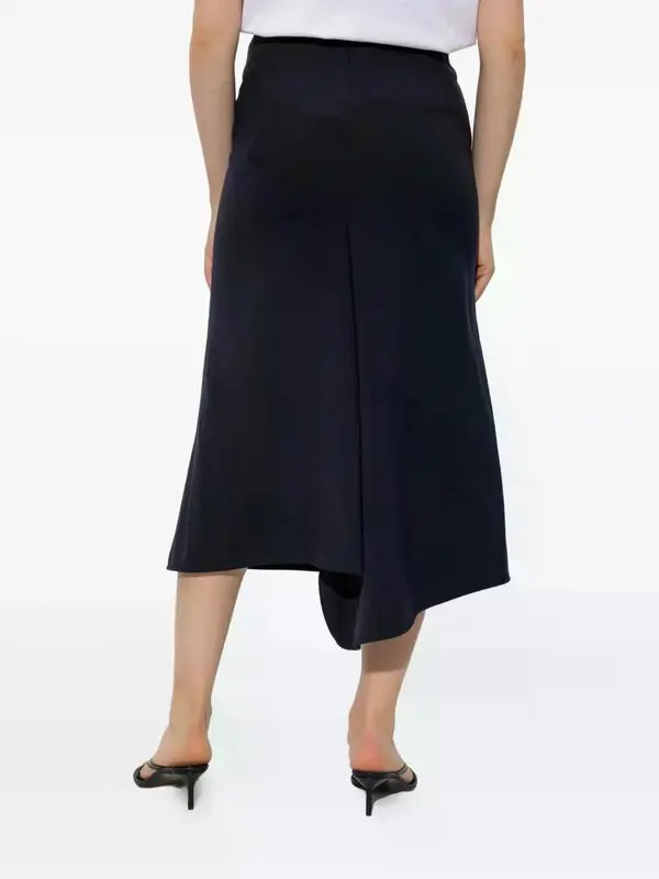 Victoria Beckham Asymmetric-hem Midi Skirt