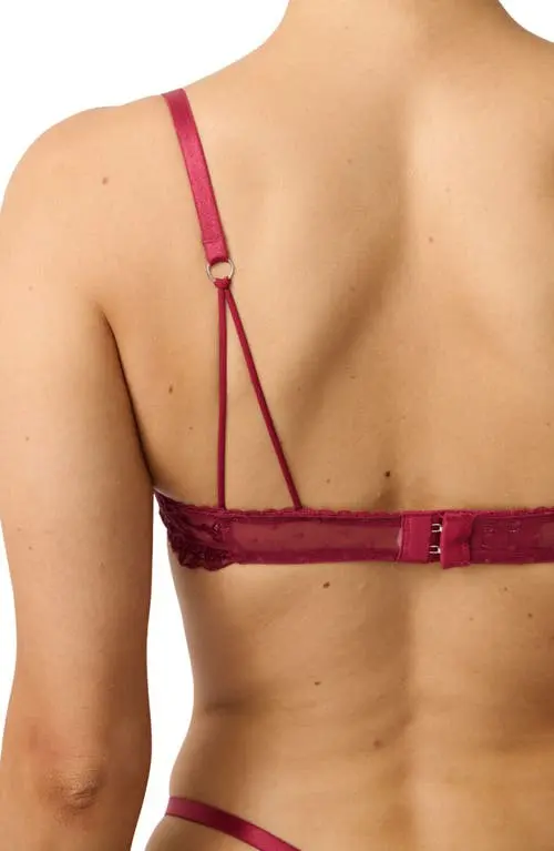 KAT THE LABEL Nicolette Embroide Underwire Bra - Red