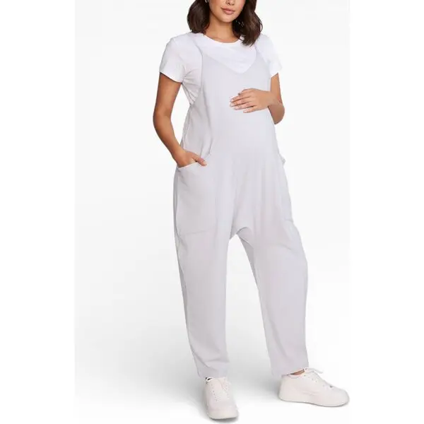 Motherhood Maternity Relaxed Fit Maternity Jumpsuit - Microchip