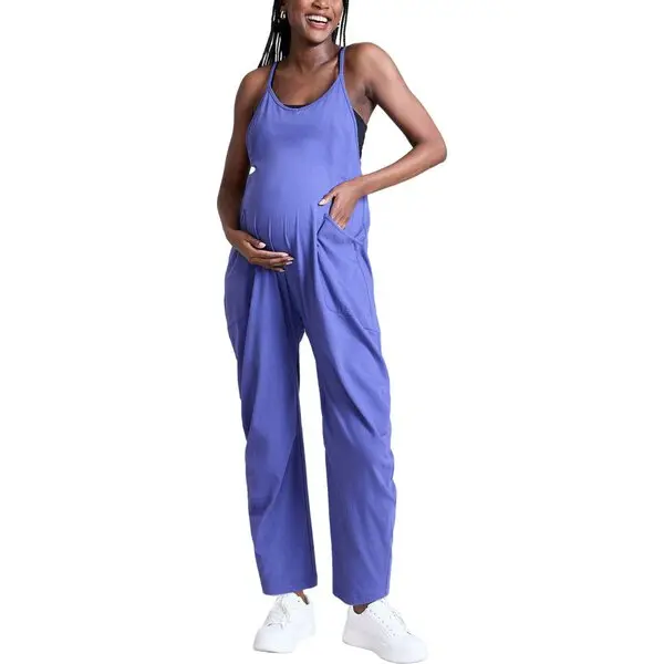 Motherhood Maternity Relaxed Fit Maternity Jumpsuit - Skipper Blue