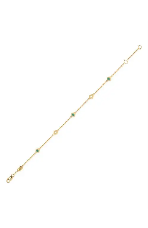 VALANI ATELIER Elegance Emerald Station Bracelet