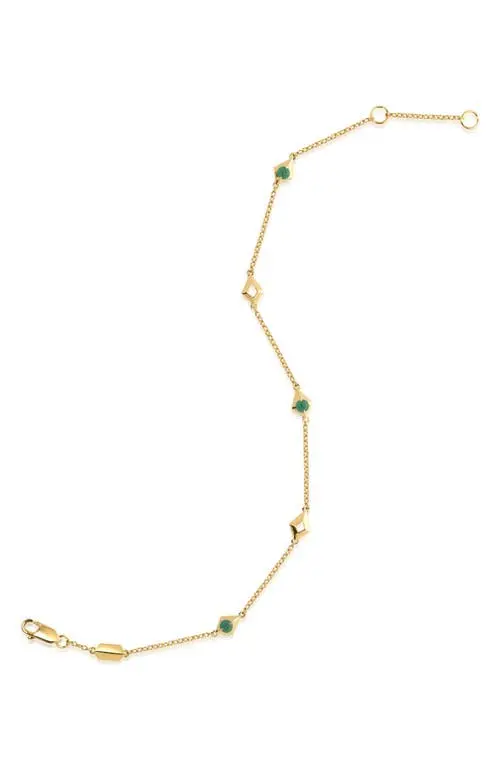 VALANI ATELIER Elegance Emerald Station Bracelet