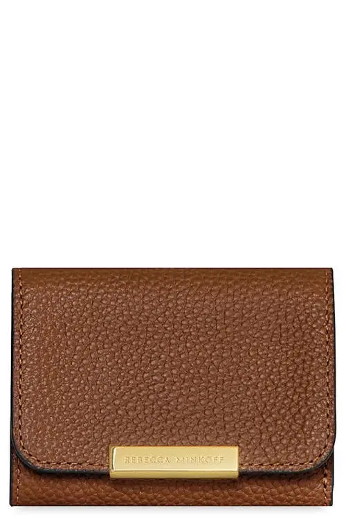 Rebecca Minkoff Insider Compact Leather Trifold Wallet - Tawny