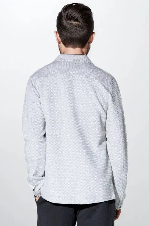 LEDGER & FORD Quilted Arcadia Shacket - Light Grey