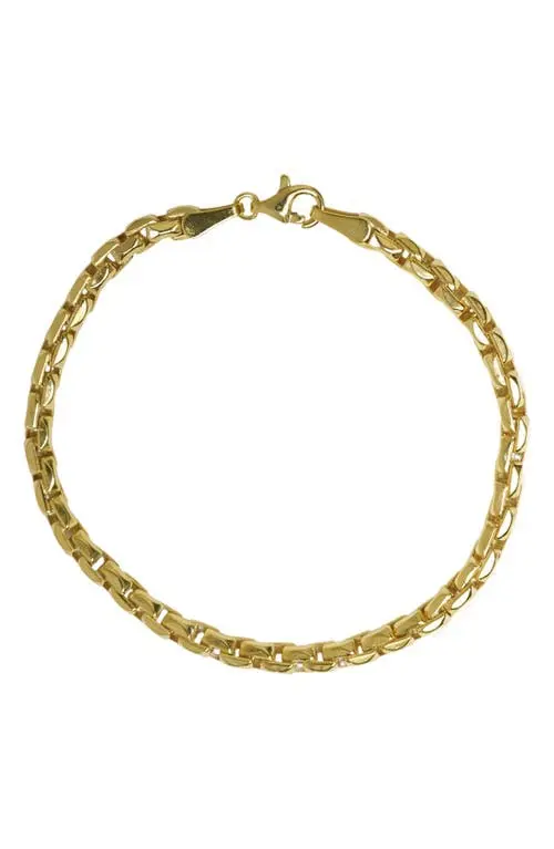 Argento Vivo Knife Edge Chain Bracelet - Gold