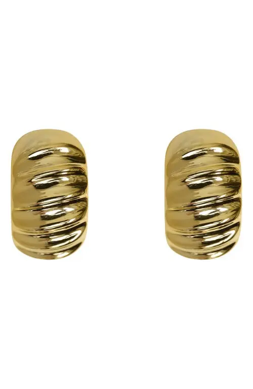 Argento Vivo Ripple Stud Earrings - Gold