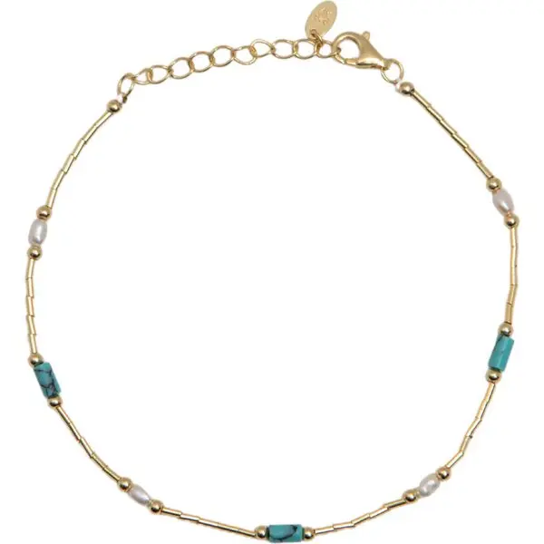 Argento Vivo Liquid Silver Beaded Bracelet - Gold