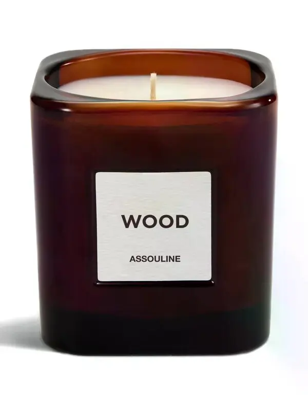 Assouline Library Wood Scented Candle - Brown