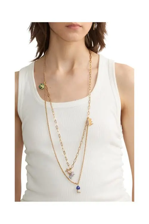 Burberry Charm Double Layer Chain Necklace