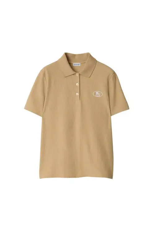 Burberry Cotton Piqué Polo Shirt - Flax