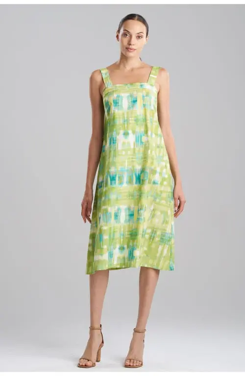 Natori Plaids Square Neck Sundress