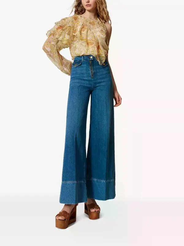TWINSET Cotton Wide-leg Jeans