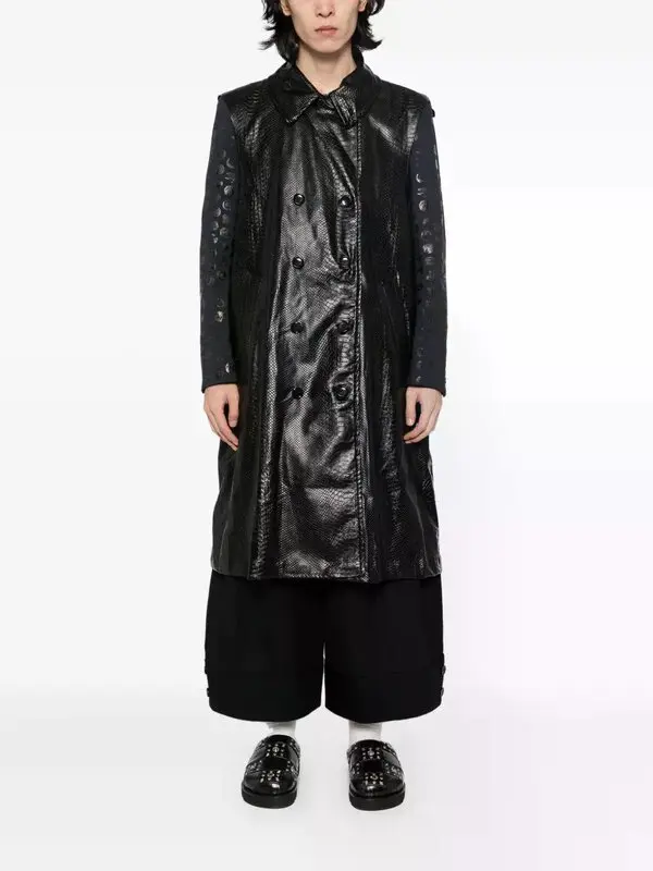 Comme Des Garçons Double-breasted Leather Coat