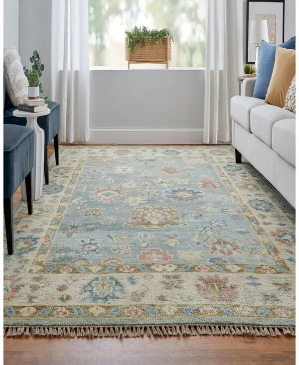 FEIZY Fillmore 69cjf Area Rug, 5' X 8 - Blue/ivory